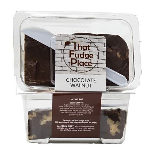 Chocolate Walnut Fudge - Boardwalk Peanuts | Nuts & Candy Store